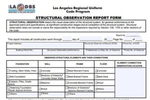 Structural Observation Form